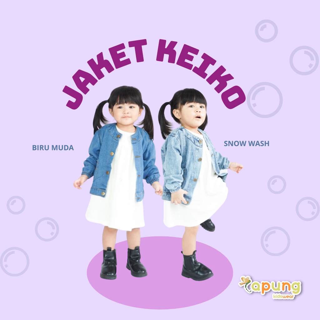 Jual (Jio Kids) Jaket Jeans Anak Perempuan Keiko 1-6 tahun | Shopee ...