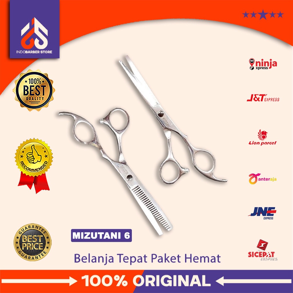 Jual Mizutani Gunting Set Potong Sasak Penipis 6 Inch Bonus Razor Alat ...