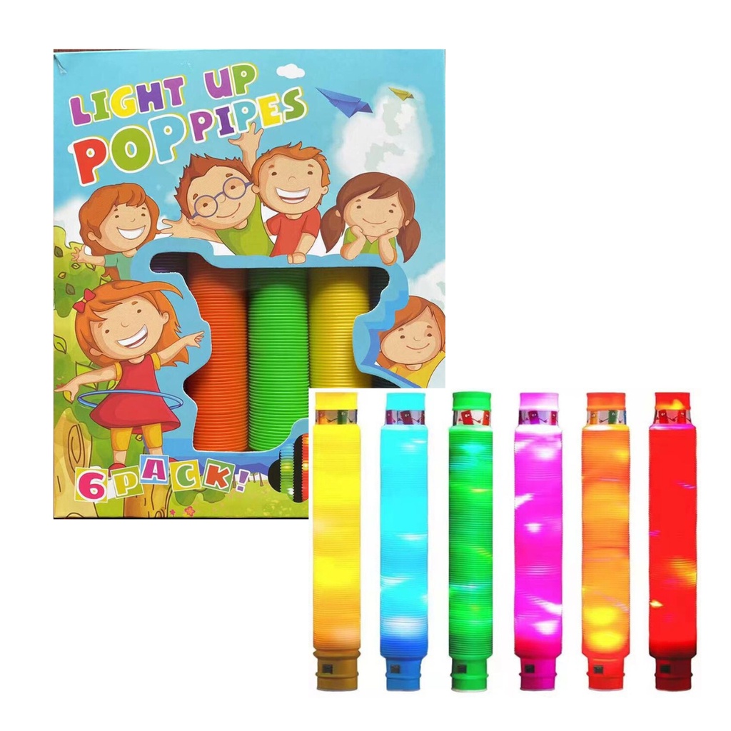 Jual Light Up Pop Pipes Mainan Pop Pipes Mainan Lampu Anak Pop Tubes ...
