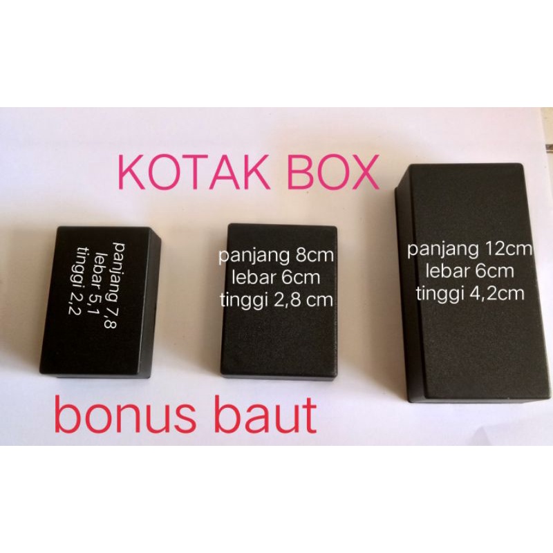 Jual BOX HITAM BOX AMPLI AMPLIFIER BOX SEBAGUNA TANPA LUBANG PLUS BAUT ...