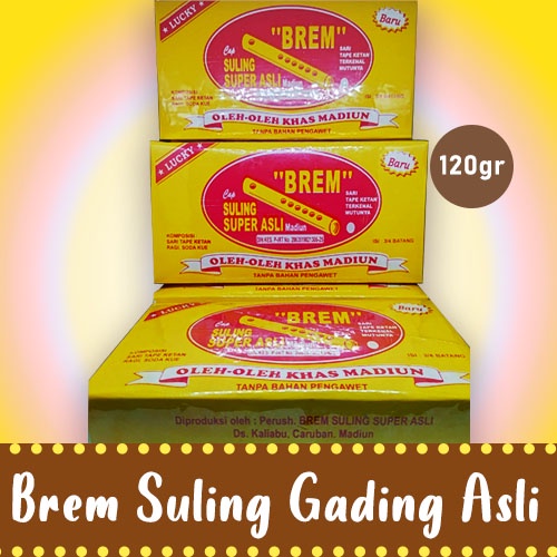 Jual Brem Cap Suling Gading Asli Madiun Oleh Oleh Khas Madiun 120gr ...