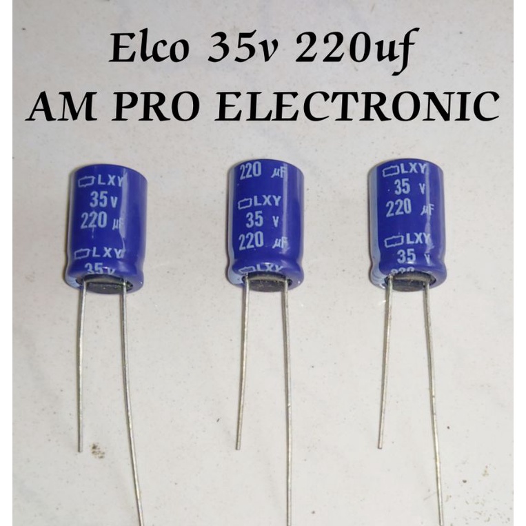 Jual Elco 35v 220uf Elko 220uf 35v Biru Sesuai gambar | Shopee Indonesia