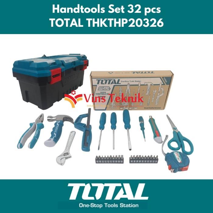Jual Alat Pertukangan Set Tool Kit Set 32PCS Toolbox TOTAL THKTHP20326 ...