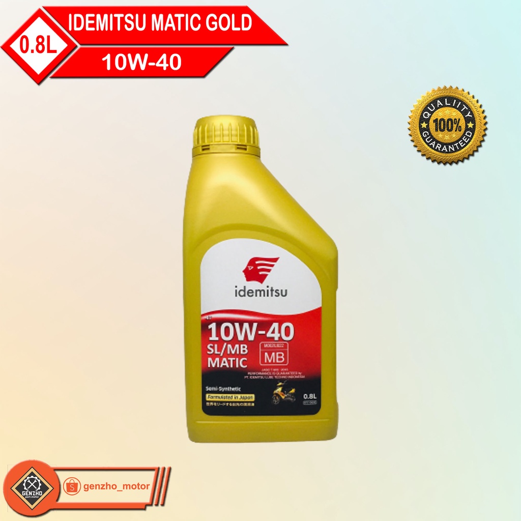 Jual OLI MESIN IDEMITSU MATIC GOLD SAE 10W-40 800ML | Shopee Indonesia