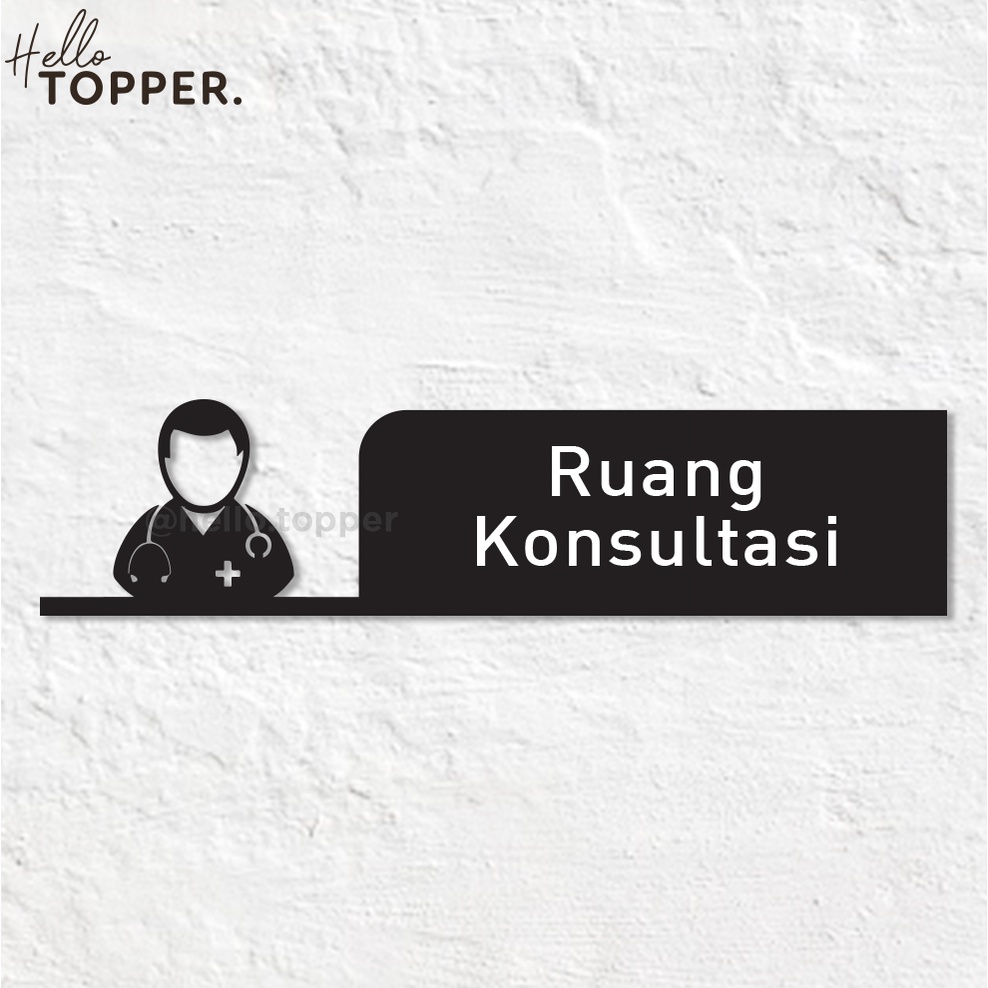 Jual Sign Akrilik Ruang Konsultasi Hollow UV Print Sign Board | Shopee ...