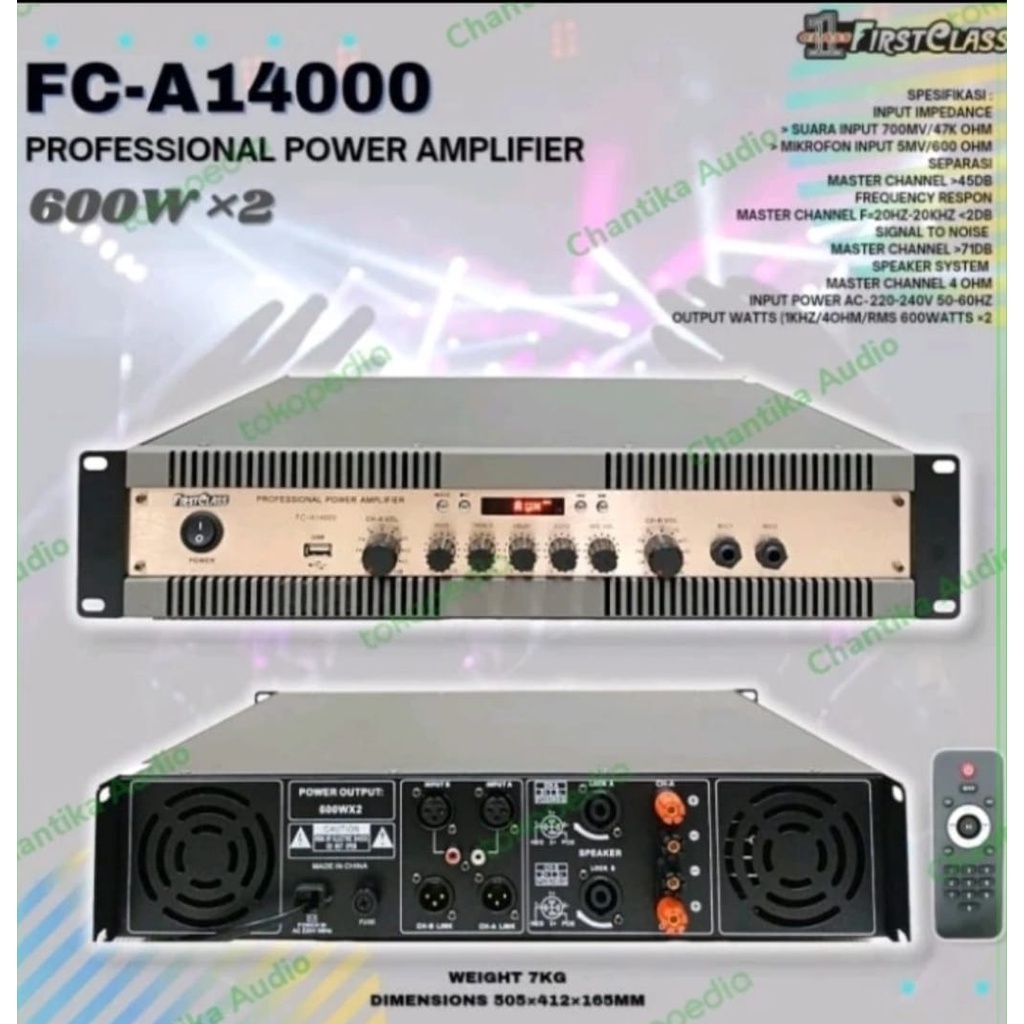 Jual Power amplifier Firstclass a 14000 | PRO power ampli FCA 140000 ...