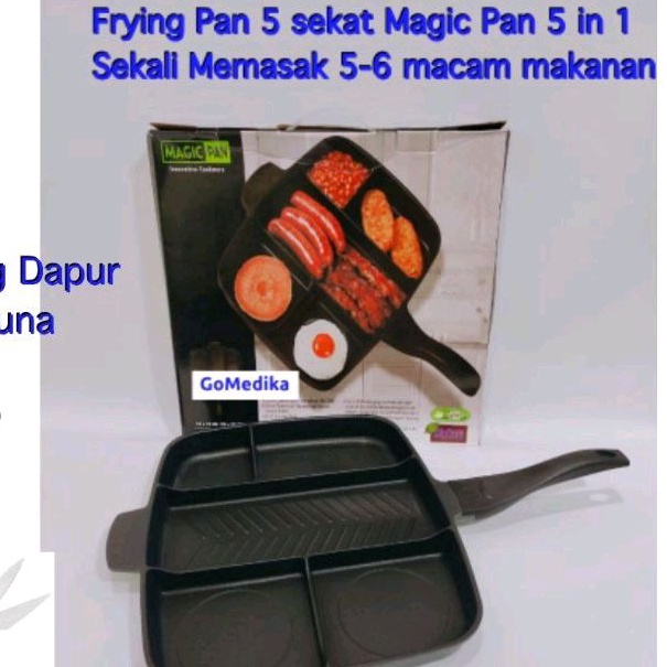 Jual Panci Serbaguna 5 Sekat Magic Pan 5 in 1 Frying Pan | Shopee Indonesia