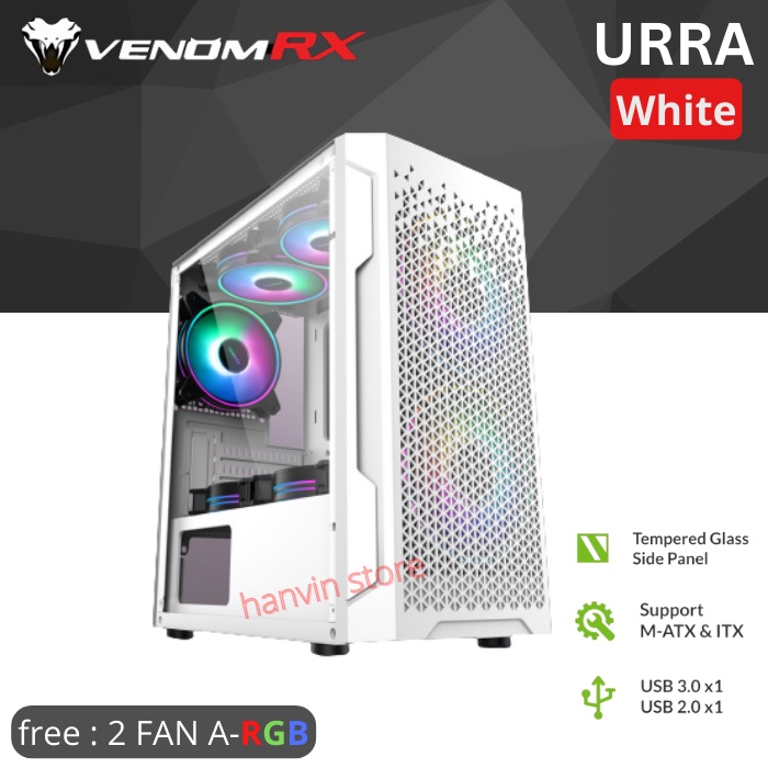 Jual Casing VenomRX URRA White + 2 Fan ARGB | Shopee Indonesia