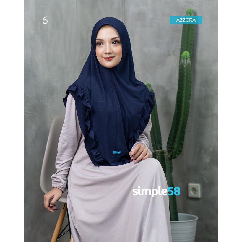 Jual Jilbab Instan Bergo Simple 58 By Azzora BY QOID | Shopee Indonesia