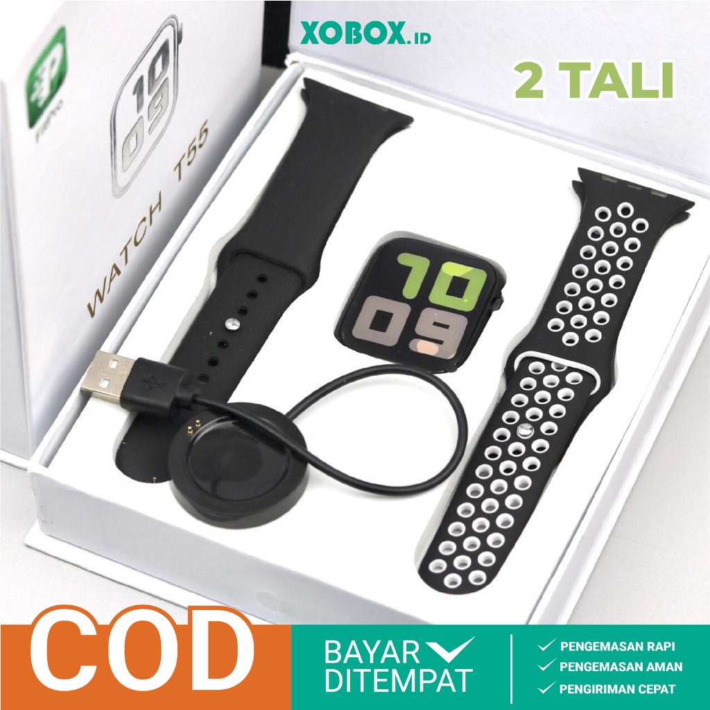 Jual SmartWatch T55 Double Strap Layar Cerah (Bisa Telponan, Custom ...