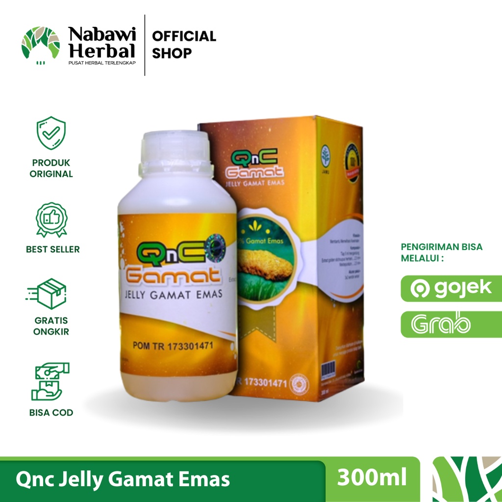 Jual QNC - Jelly Gamat Emas Ekstrak Teripang Emas 100% Original 300ml ...
