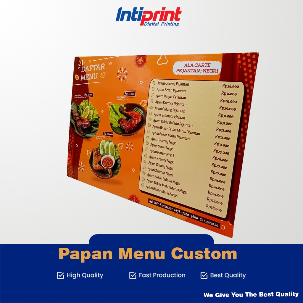 Jual Cetak Daftar Menu Board / Papan Menu / Menu Resto | Shopee Indonesia