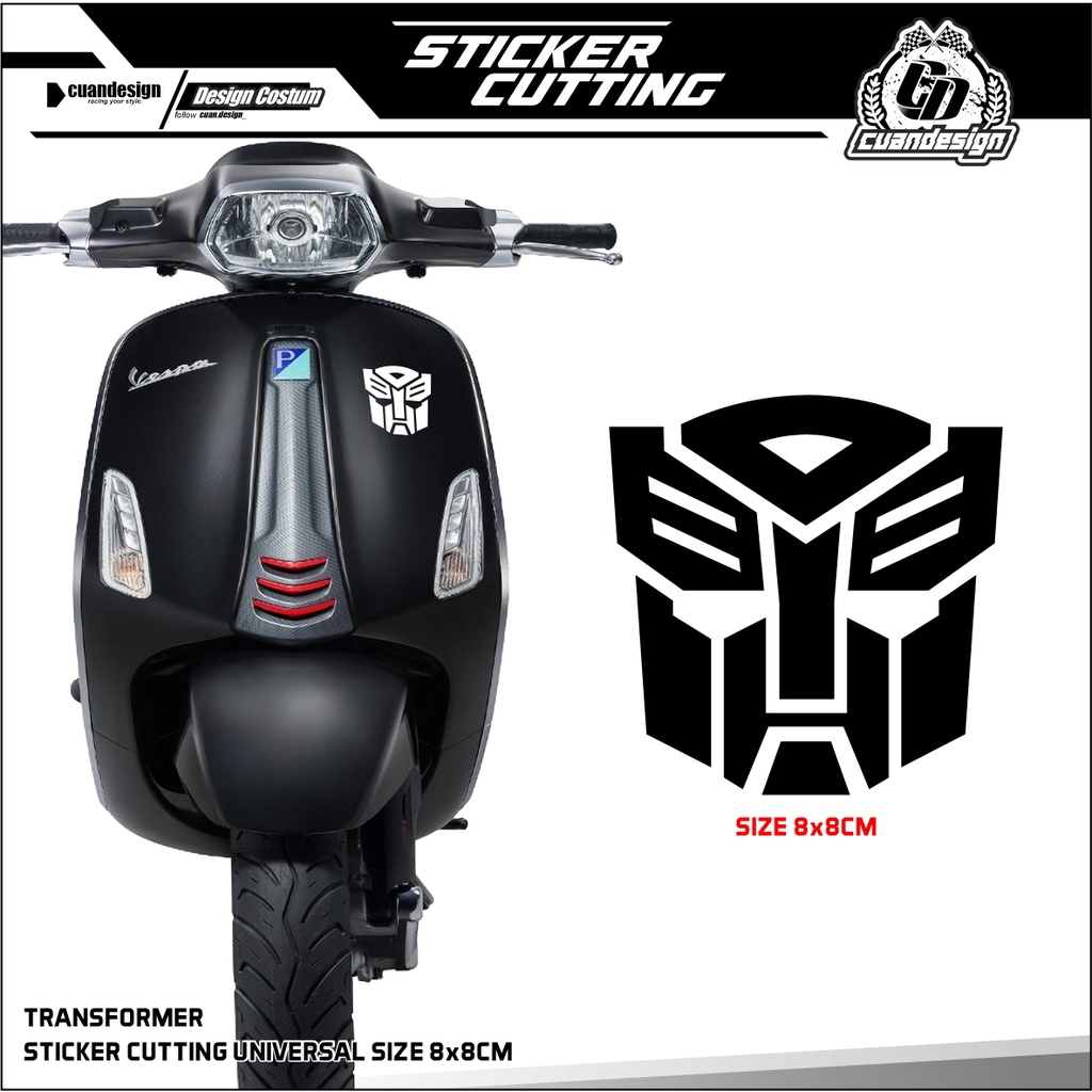 Jual STICKER CUTTING STIKER CUTTING MOTOR VESPA SCOOPY LOGO TRANSFORMER ...
