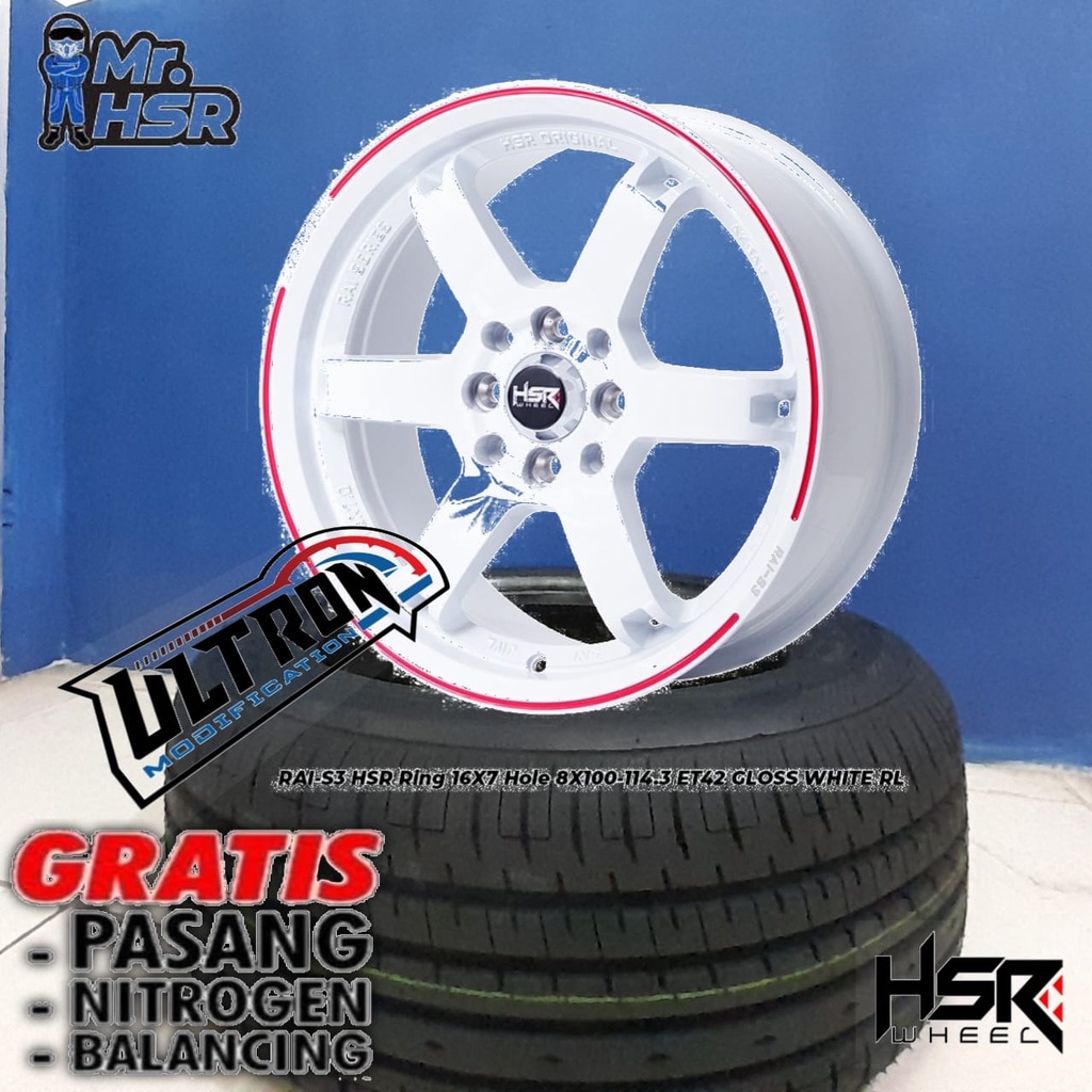Jual velg mobil mobilio,livina,avanza hsr rai-s3 ring 16 lebar 7 rata putih||Toko velg mobil ...