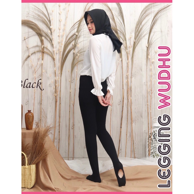 Jual LEGING WUDHU HIGHWAIST IMPORT TEBAL / LEGGING MUSLIMAH BAHAN KAOS / LEJING WANITA MUSLIM ...