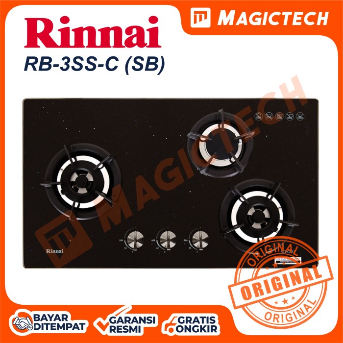 Jual KOMPOR TANAM RINNAI 3 TUNGKU RB-3SS-C (SB) - HITAM KACA | Shopee Indonesia