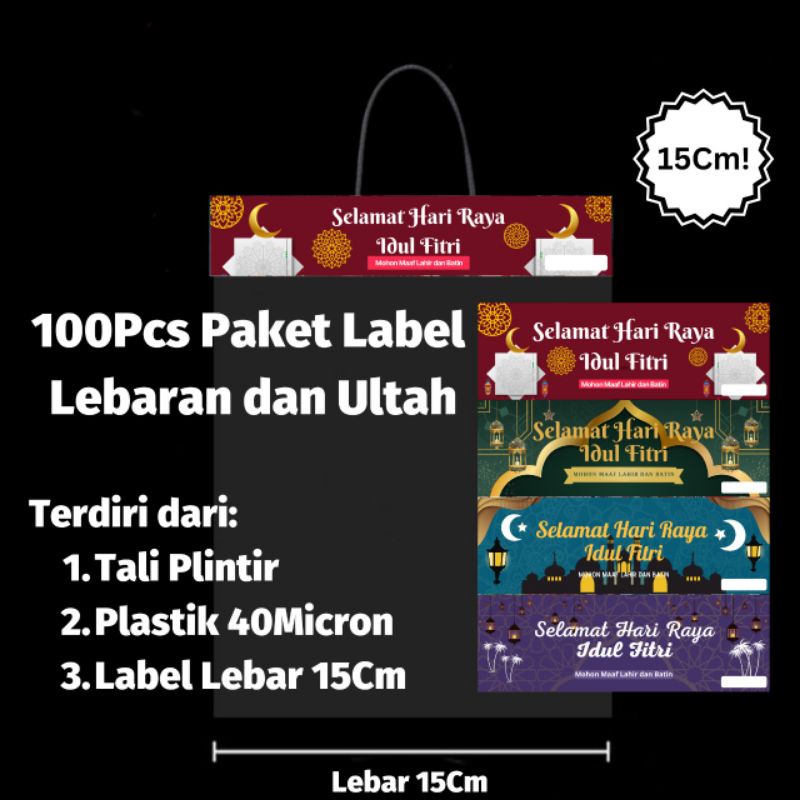 Jual [100Pasang] Plastik Label Ukuran 15Cm Ulang Tahun dan Label ...