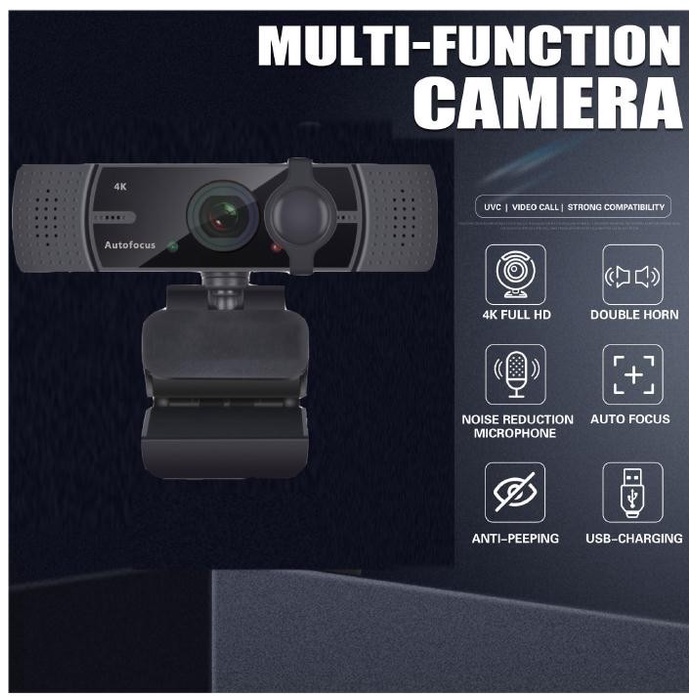 Jual Webcam 4k autofocus camera Built In 2 Mic | Shopee Indonesia