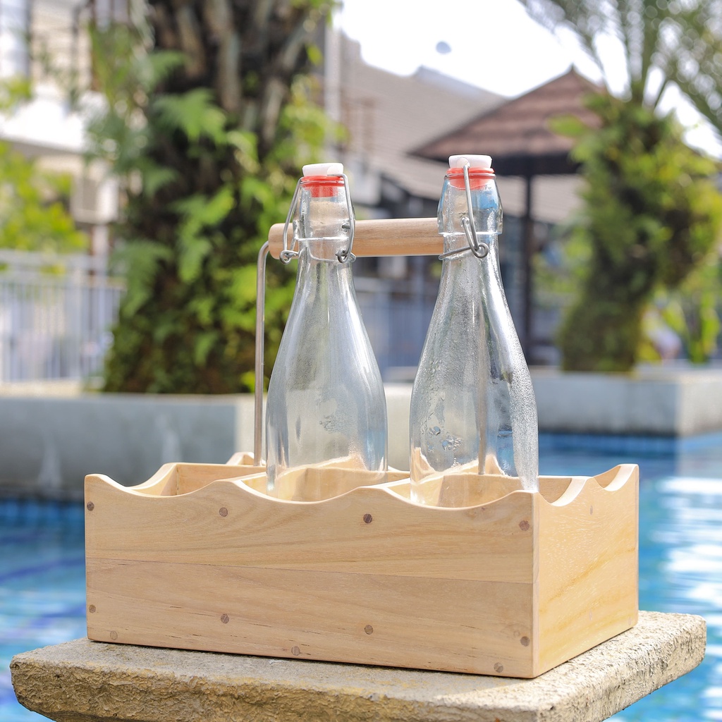 Jual Rak Botol, Bottle Holder, Tempat Penyimpanan Botol (GH-001-WW ...