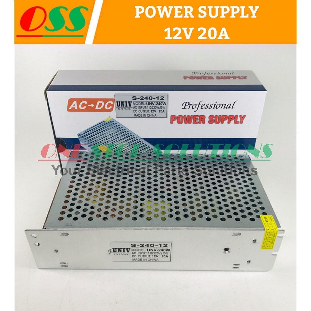 Jual POWER SUPPLY 12V 20A / PSU 12V 20A SMPS TRAFO SWITCHING POWER ...