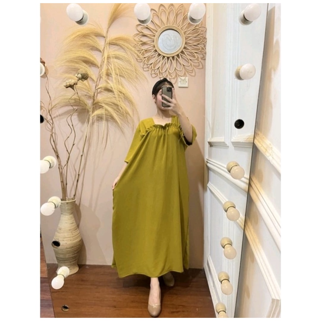 Jual Shena Dress / Daster Zara Crinkle Airflow / Daster Kerut Dada ...