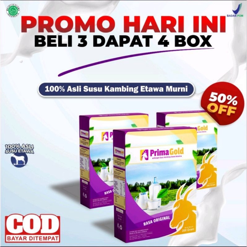 Jual Paket 4 Box Susu Kambing Prima Gold 200Gr | Shopee Indonesia