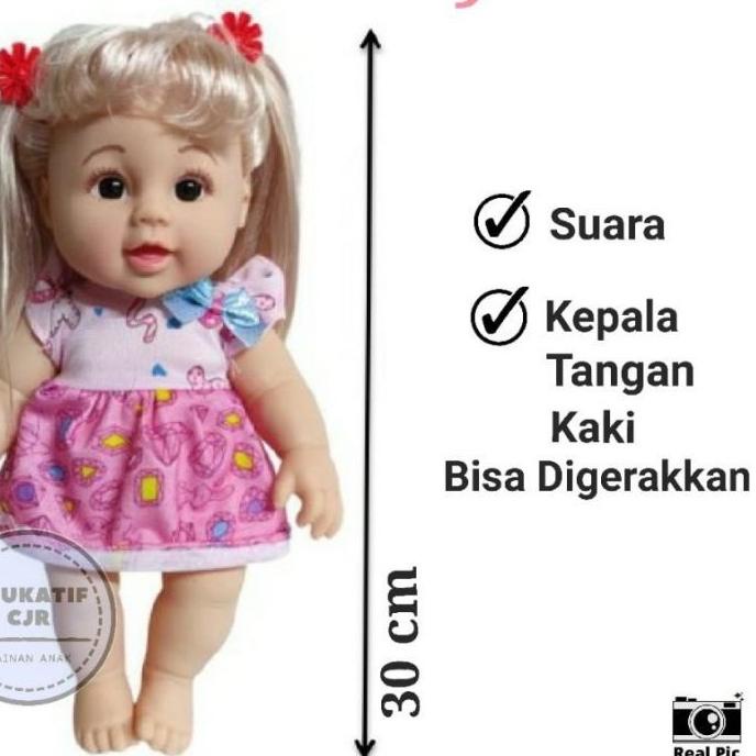 Jual LIL294 full karet Boneka sweet baby doll bisa papa mama ketawa ...