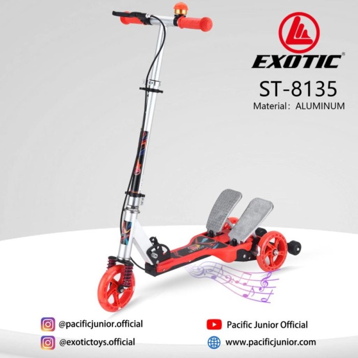Jual Scooter Exotic St-8135 Skuter Injak Otoped Anak Sekuter Genjot ...