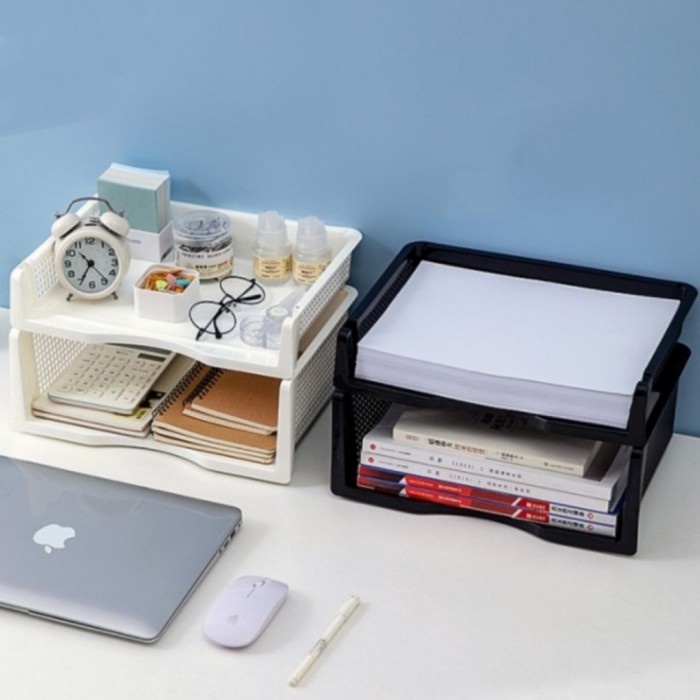 Jual Box File Rak Meja Organizer Kertas Serbaguna Portable Rak Dokumen ...