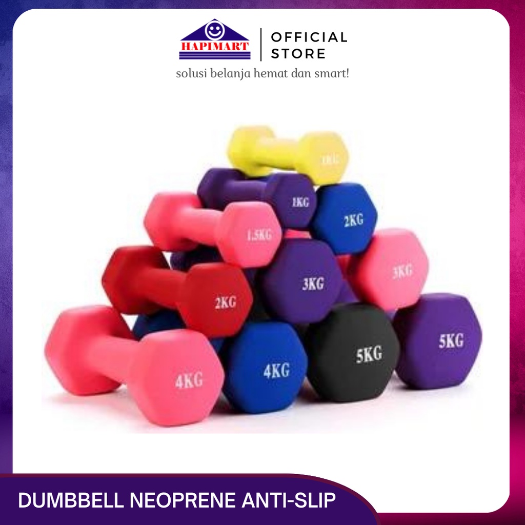 Jual Dumbbell 1-6 Kg Alat Olahraga Angkat Beban Gym Barbel Mini ...