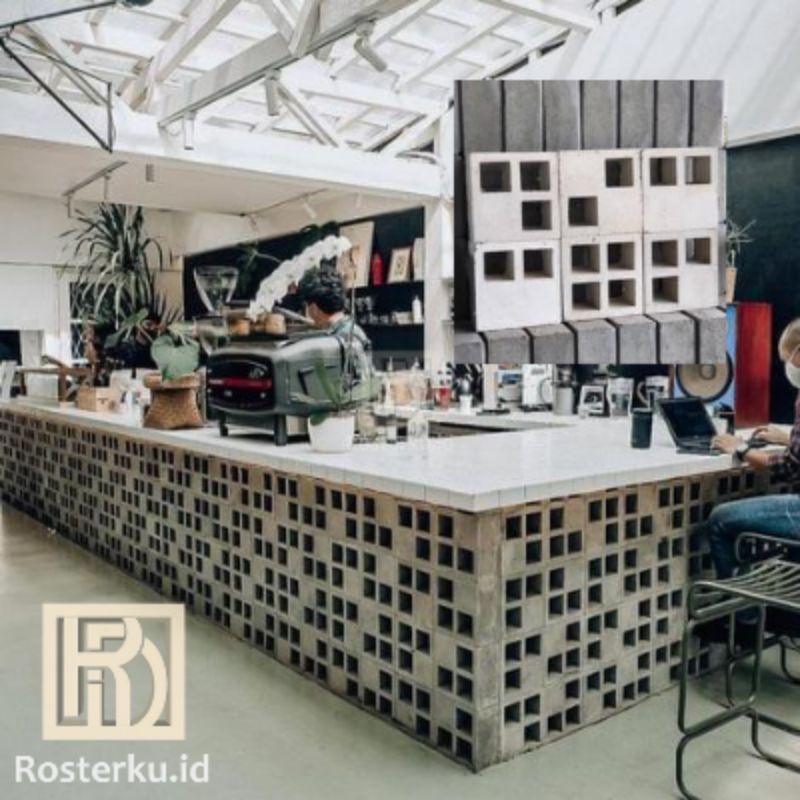 Jual Roster beton minimalis motif dadu abu/loster/pagar rumah modern ...