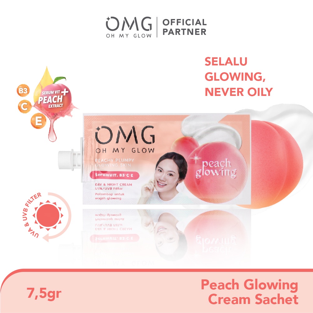 Jual Kemasan Saset OMG Oh My Glow Peach Glowing Cream Sachet with ...