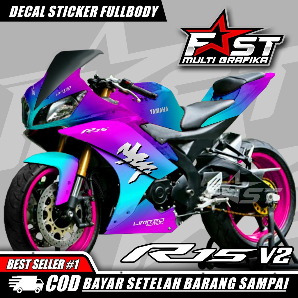 Jual BISA COD stiker decal r15 v2 terbaru motif bunglon full body decal ...