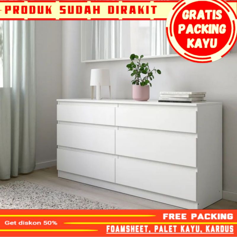 Jual MEJA DRAWER 6 LACI MINIMALIS MEJA TV PENYIMPANAN MEJA KABINET ...