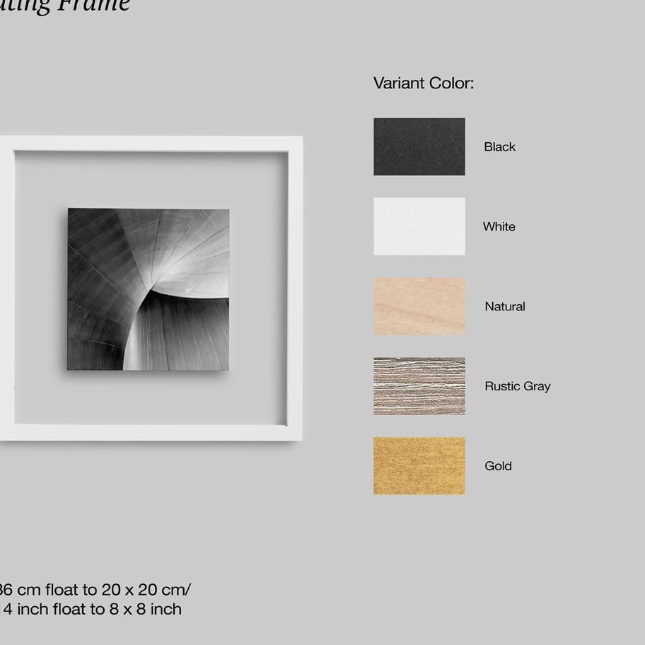 Jual Depan1 PICORA ARTE Floating Frame Square 36x36cm Pigura Bingkai ...
