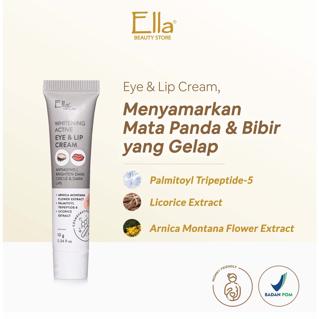 Jual Ella Skincare Eye & Lip Cream Formula 2 in 1 with Whitening Active ...