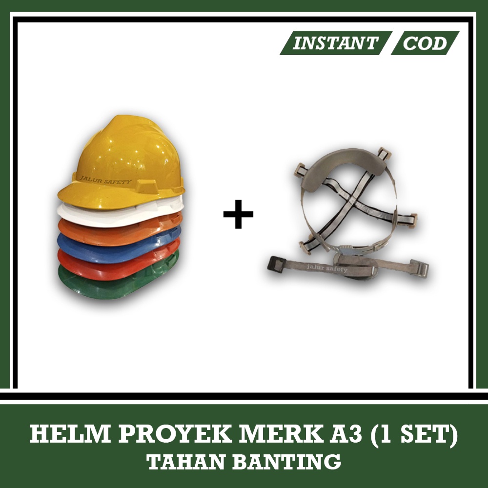 Jual Helm Kerja Proyek Safety Helmet Inner Geser Termasuk Tali Dagu ...