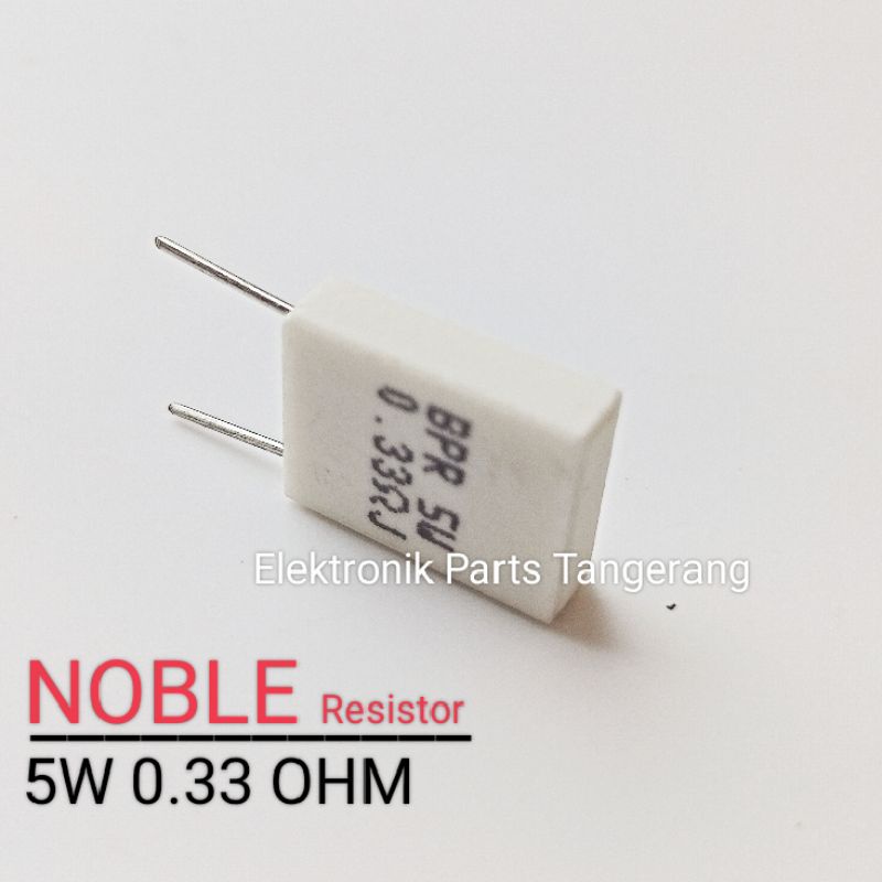 Jual RESISTOR BPR 5W 0.33 OHM RESISTOR NOBLE 5W 0.33 OHM RESISTOR NOBLE 5WATT 0.33 OHM RESISTOR ...