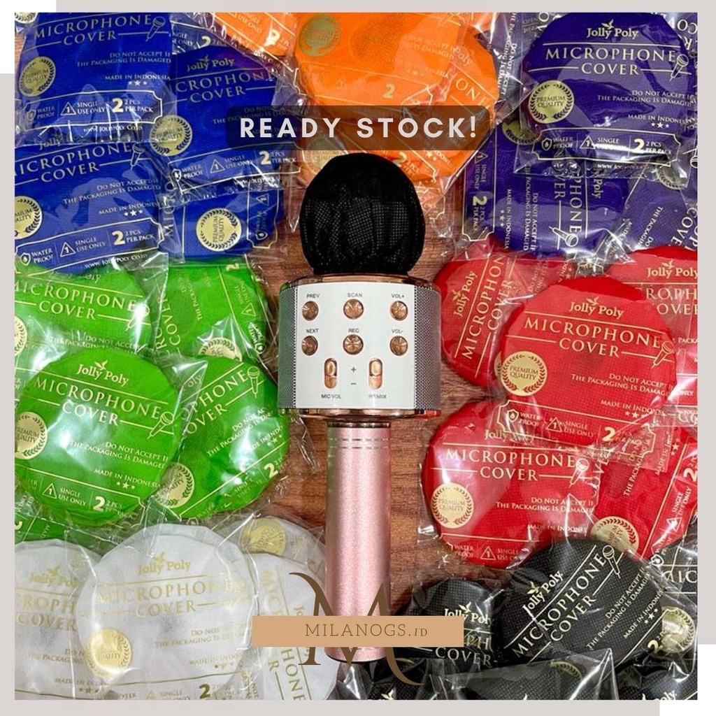 Jual COVER MIC ECER / SARUNG MIC JOLLY POLY COVER MICROPHONE PENUTUP ...