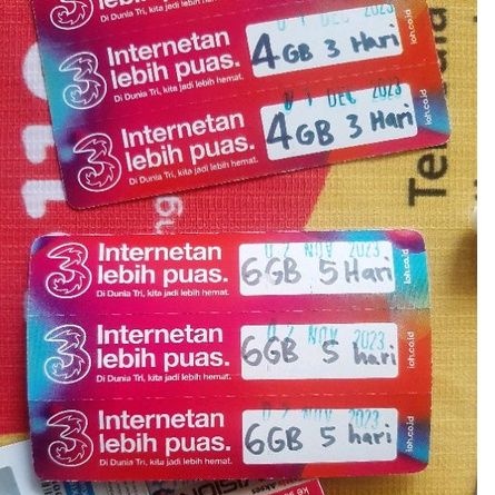 Jual Voucher kuota / Paket data Tri Happy New | Shopee Indonesia