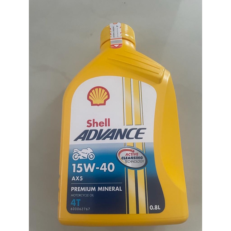 Jual oli shell advance ax5 15w40 0,8liter ORIGINAL 100PERSEN | Shopee ...