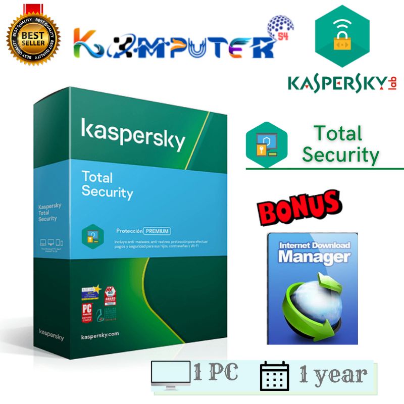 Jual Antivirus kaspersky Total Security Latest Version 1 TAHUN | Shopee ...