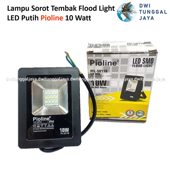 Jual cusss order] Lampu Sorot Flood Light Tembak Taman LED Putih SMD Pioline 10 Watt 10W ...