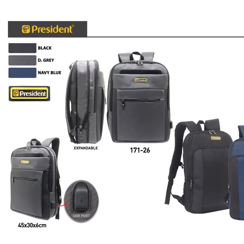 Jual TAS RANSEL PRESIDENT ORIGINAL /TAS RANSEL PRESIDENT LAPTOP/TAS ...