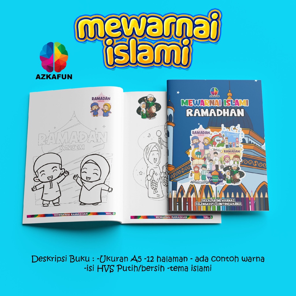 Jual Buku Mewarnai anak edisi islami - Islamic coloring book | Shopee ...