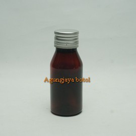 Jual Botol Sirup Obat 60 Ml Amber Pet Tutup Alu Ulir / Plastik / Botol Tutup Alumunium / Botol ...