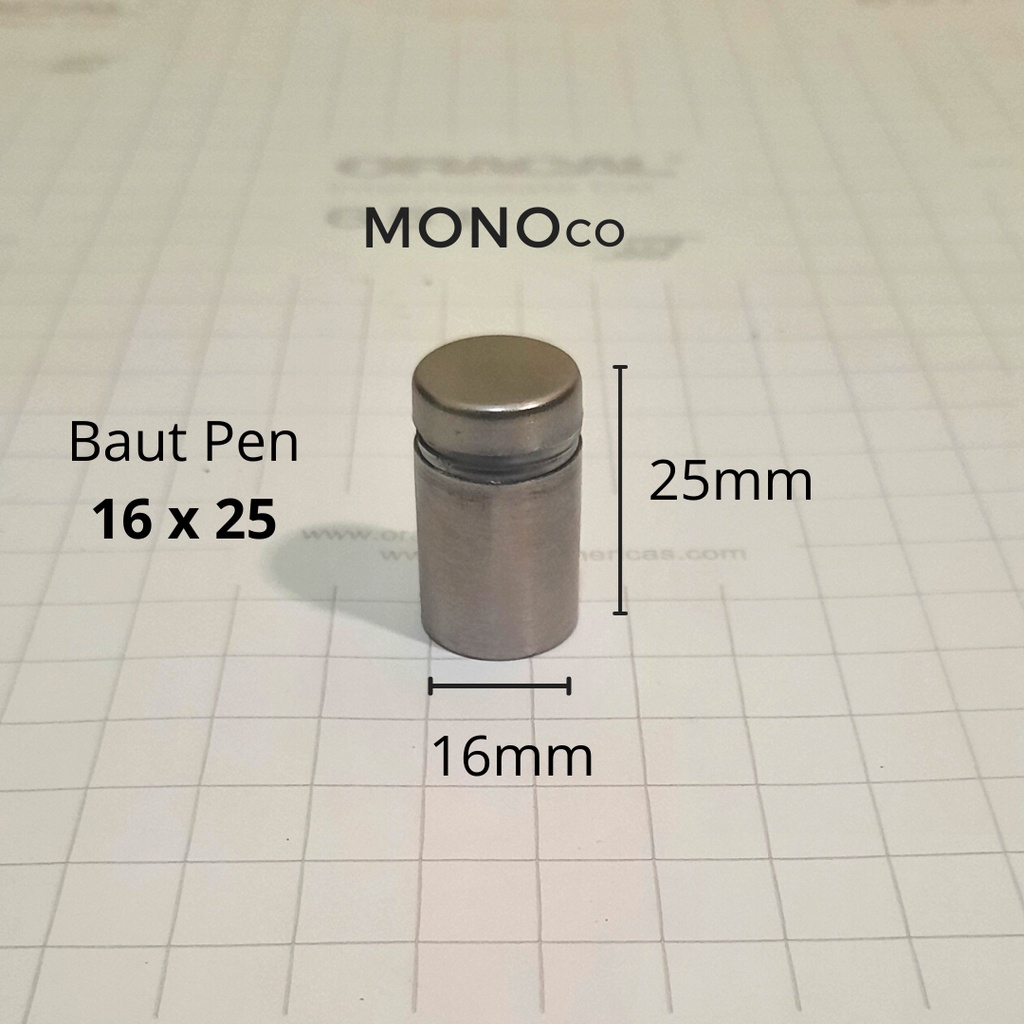 Jual PEN IKLAN STAINLESS / BAUT KACA AKRILIK / SIGN BOARD DIAMETER ...