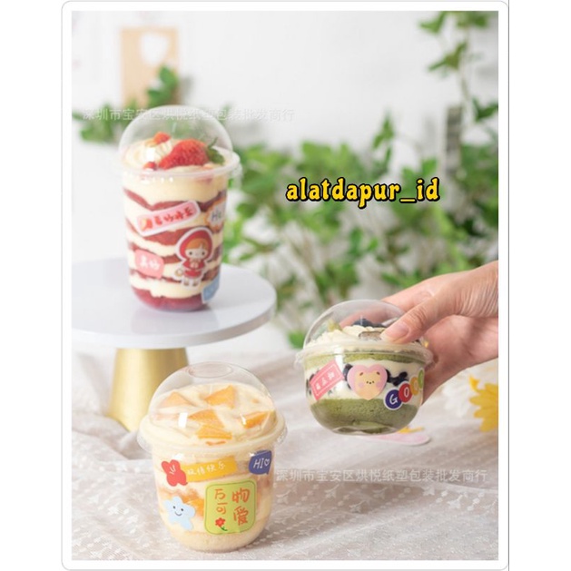 Jual 10pcs dessert box dessert cup cake puding ice cream minuman cup ...