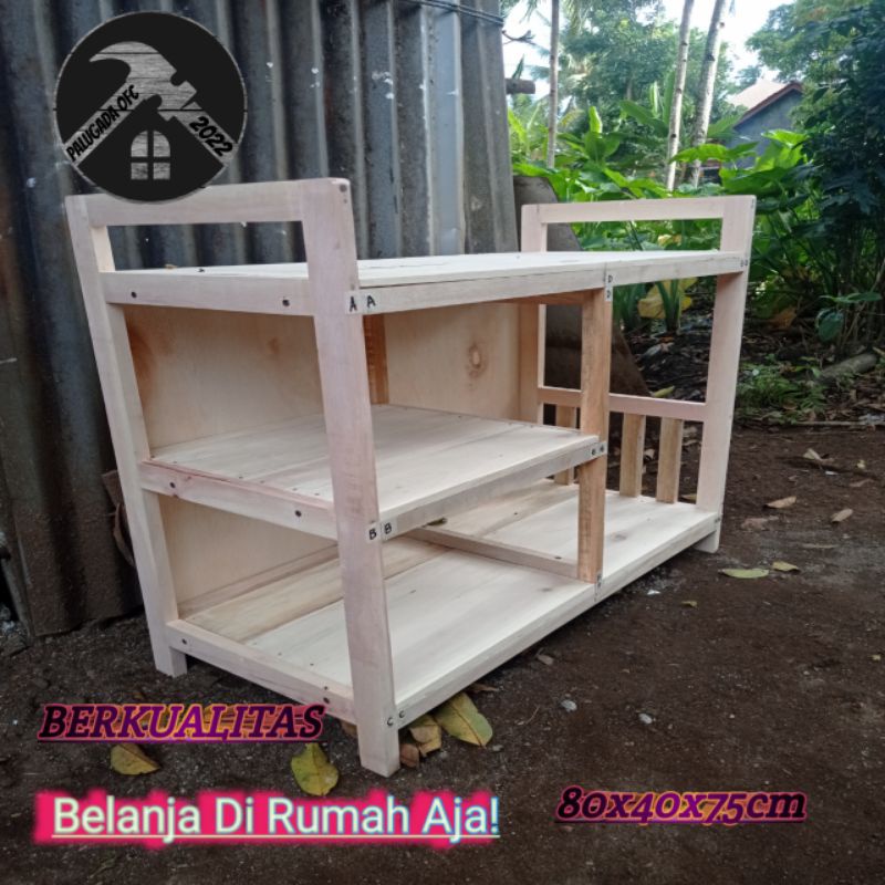 Jual Meja Tempat Kompor Gas 2 tungku / Rak Meja Dapur | Shopee Indonesia