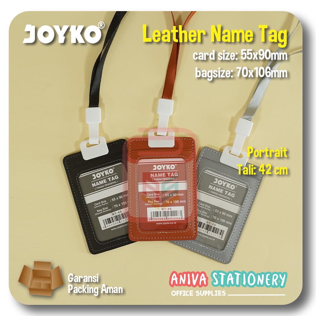 Jual Joyko Leather Name Tag NT 66-69 Tempat Nama Dada Tanda Pengenal ...